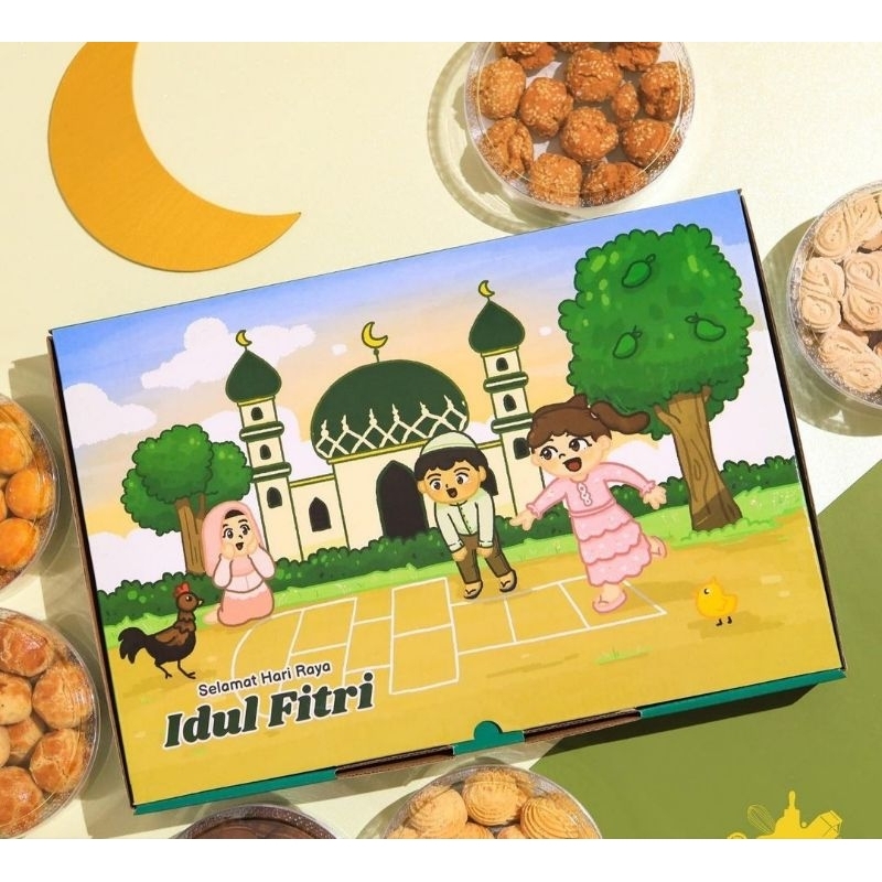 Eid hamper box / Eid al-Fitr dry cake box / Eid parcel box / Eid al ...