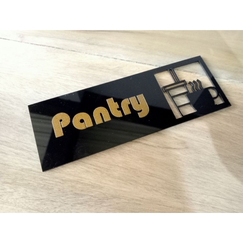 HIASAN DINDING Pantry Wall Decoration | Acrylic pantry label signage ...