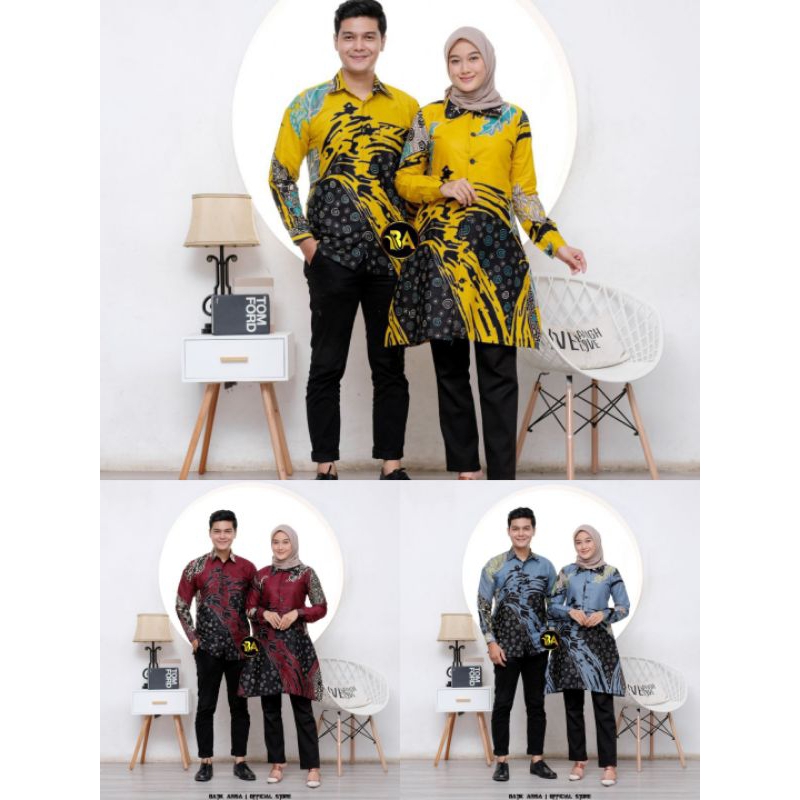 KEMEJA Anisa aprilia batik Shirt cople batik Tunic | Shopee Malaysia