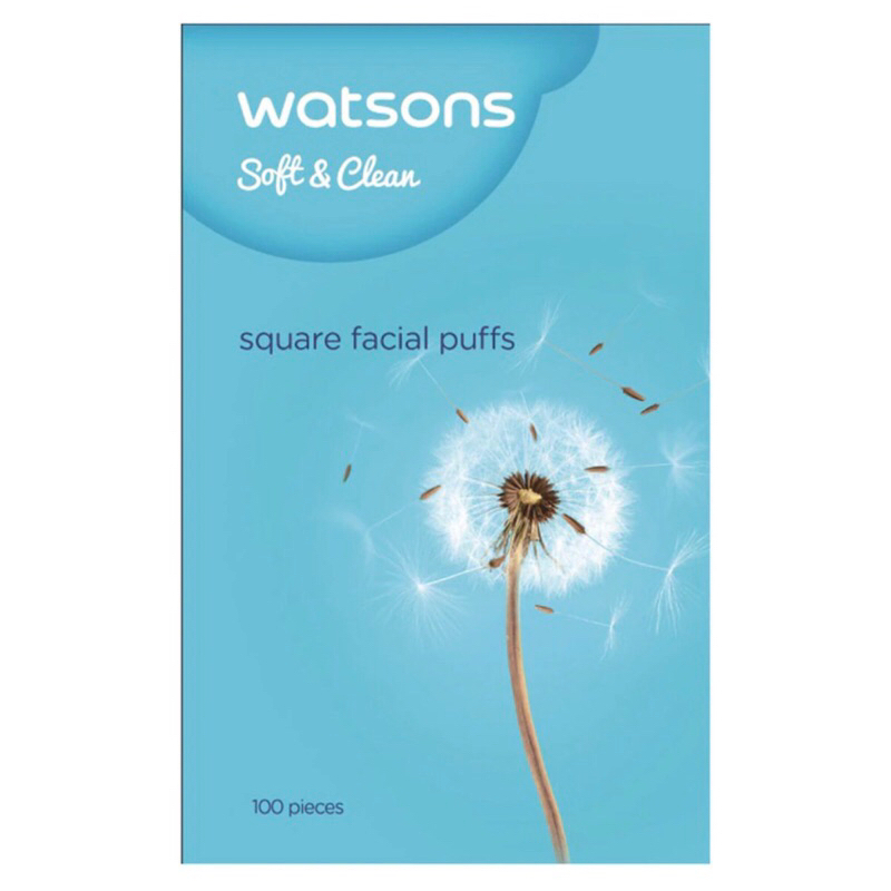 Watsons Square Facial Puffs Facial Cotton 100pcs | Shopee Malaysia