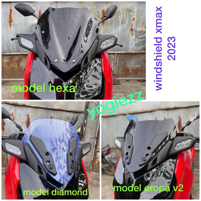Windshield all new xmax 2023 visor yamaha xmax connected 2023 ...