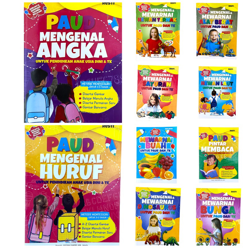 Paud and Kindergarten Books Ages 3 - 5 Years (Knowing Letters, Numbers ...