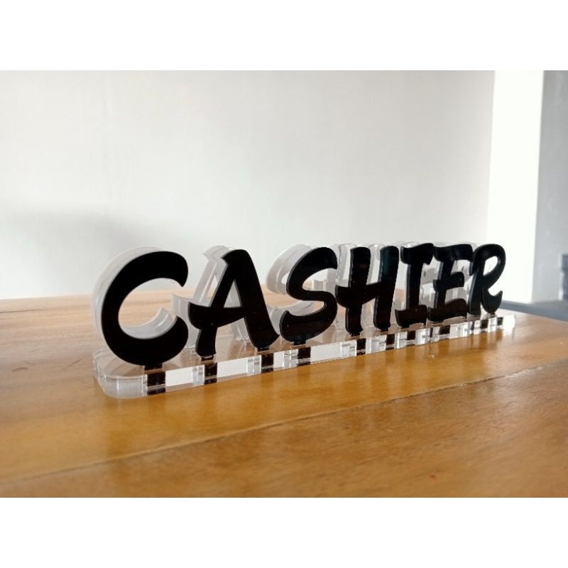 Sign table cashier label Acrylic 3d table cashier sign | Shopee Malaysia