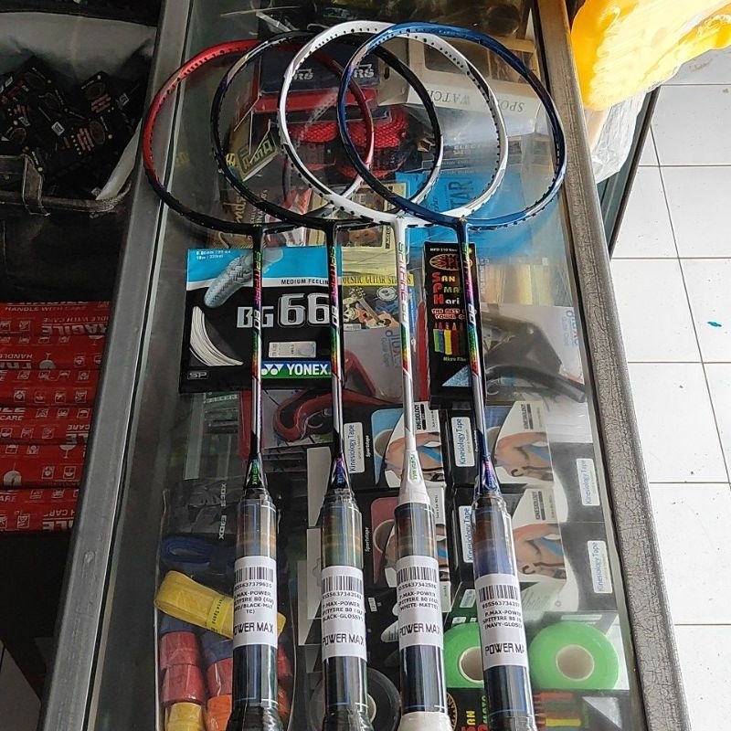 ORIGINAL POWERMAX SPITFIRE 80 THUNDER 755 BADMINTON RACKET | Shopee ...