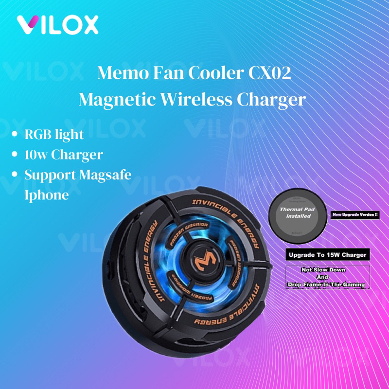 Memo cx02 cx 02 fan cooler cooling magnetic wireless charger magsafe radiator iphone | Shopee ...