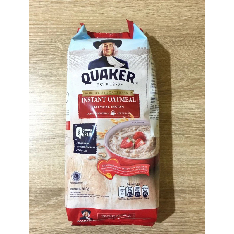 MERAH Quaker Oat Instant Oatmeal Red 800gr | Shopee Malaysia