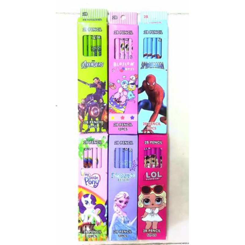 KAYU 2b cartoon character wooden pencils 1 pack contains 12 pcs ...