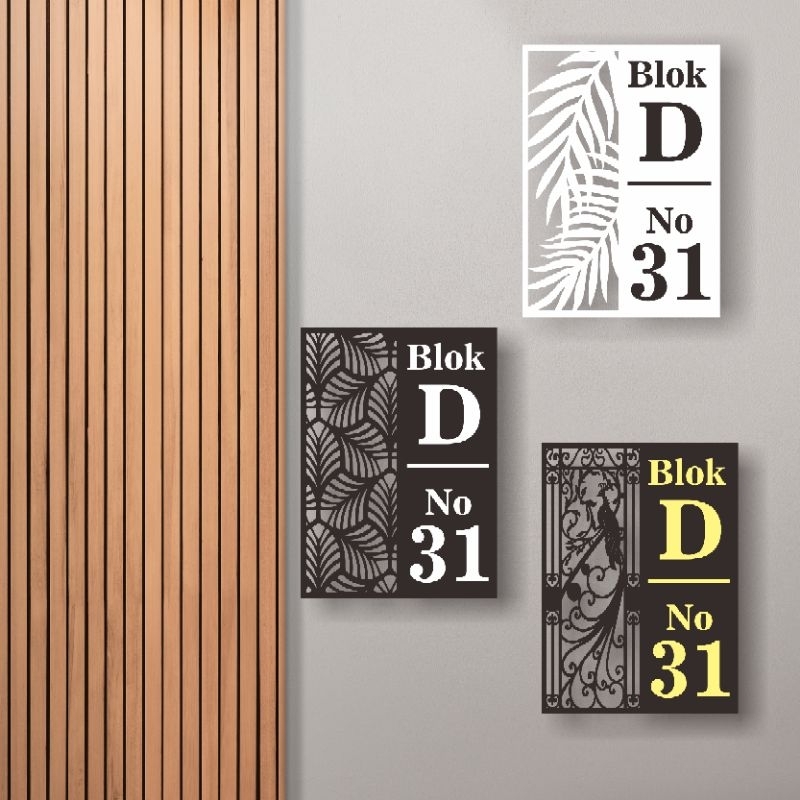 Qkcustom.id - Aesthetic Acrylic House Number - Modern Hollow Motif ...