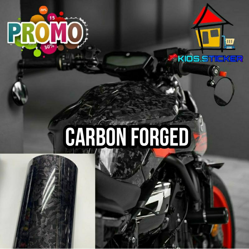 HITAM Black Forged Carbon Carbon Forged Composite Sticker Black Carbon ...