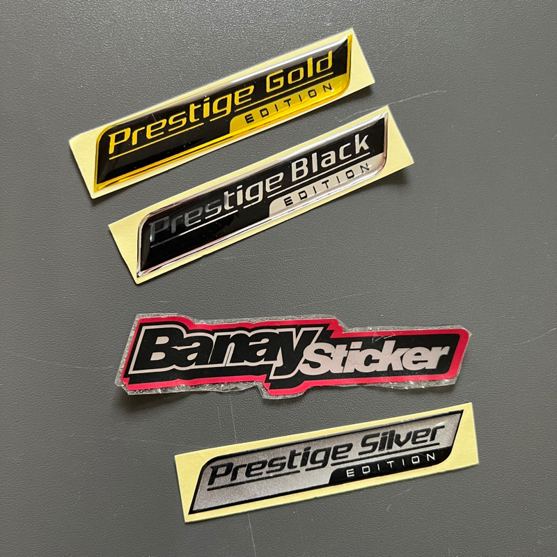 PRESTIGE Emblem Sticker PRESTIGE EDITION Embossed Emblem Sticker ...