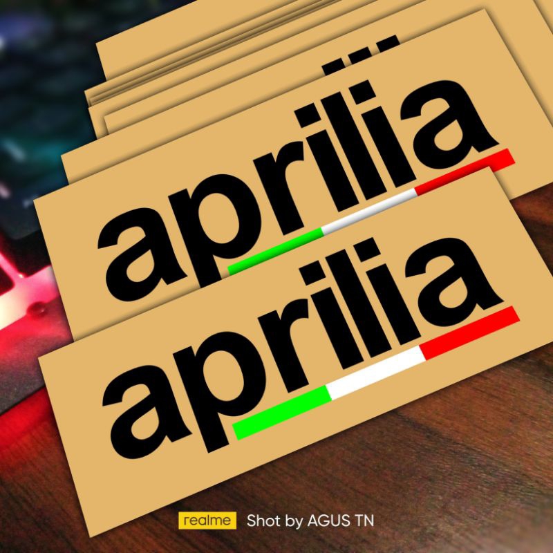 Aprilia STICKER Helmet STICKER APRILIA Helmet STICKER CUTTING Embossed ...