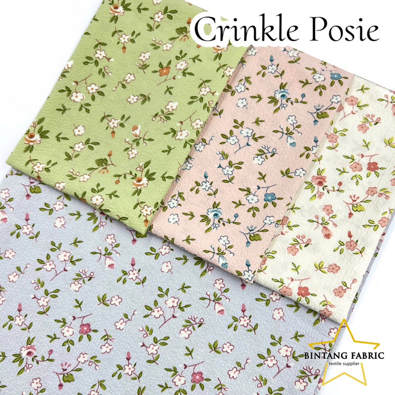 Crinkle Cringkle Posie Pattern Fabric 0.5 meters | Shopee Malaysia