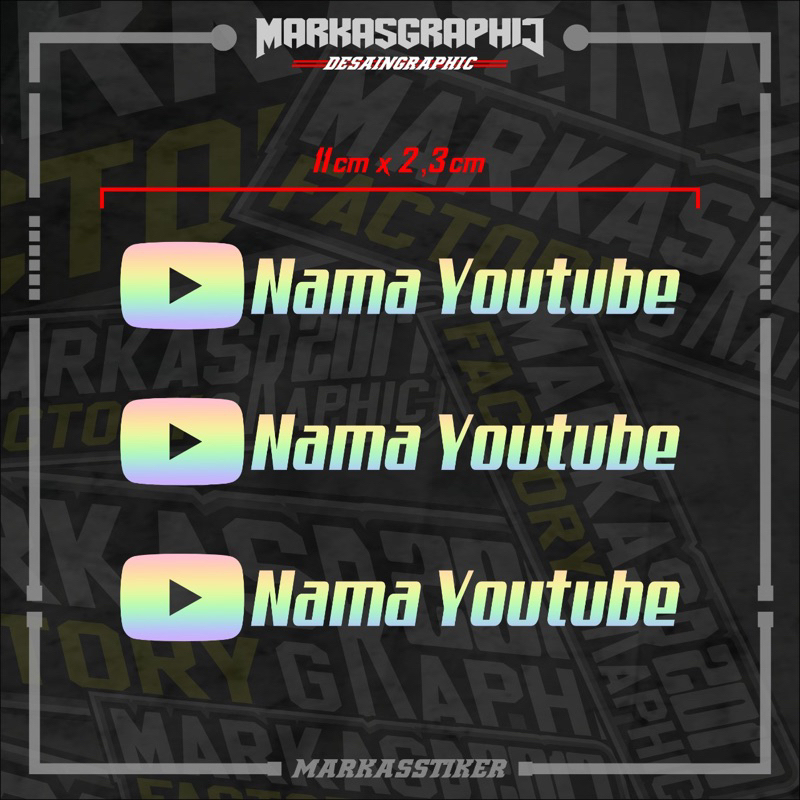 Custom YOUTUBE CHANNEL STICKER (HOLOGRAM) | Shopee Malaysia
