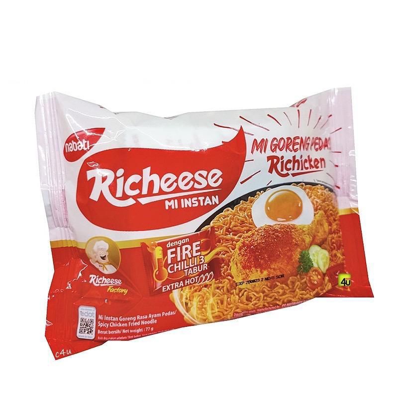 Richese instant noodles FIRE LEVEL 3 - Richicken spicy fried noodles ...