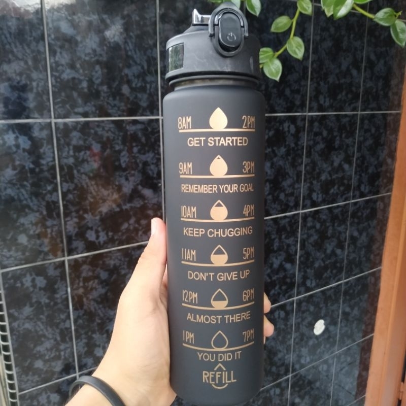 1 liter viral motivational bottle free stickers | Shopee Malaysia
