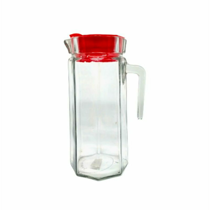Pentagonal glass Pitcher place drink container 1,5 liter glass teapot ...