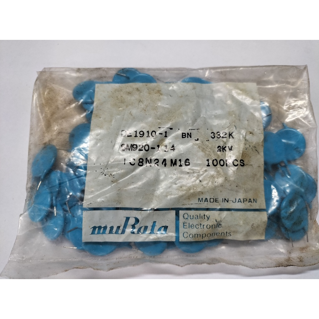 Metallized Capacitor Film 332K/3N3 2KV Murata Japan Per 10pcs | Shopee ...