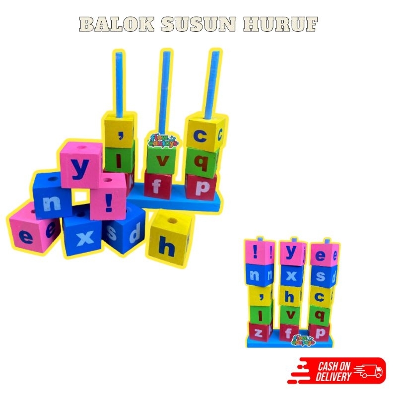 Color Alphabet Letter Building Blocks Educational Toy | Shopee Malaysia