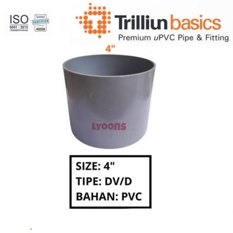 4 inch pvc pipe / sock connection TRILLION | Shopee Malaysia