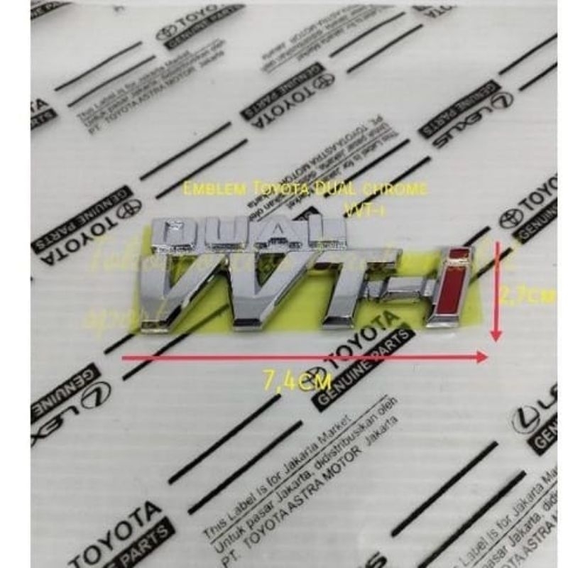 Emblem Logo Letters Writing Letters Sticker Emblem Toyota dual VVT-i ...