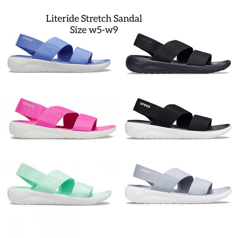 Crocs literide sandals woman / crocs literide stretch sandals | Shopee ...