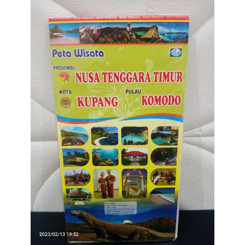 East Nusa Tenggara Province Tourist Map / NTT / Kupang City | Shopee ...