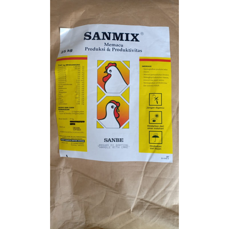 Sanmix 25 kg Premix Laying Chicken Layer Broiler Broiler Growth and Egg ...