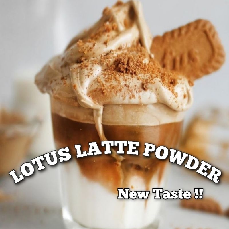 Lotus biscoff latte boba tea bubble drink Powder premium Ice Milk drink ...