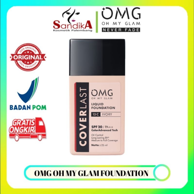 Omg Oh My Glam Coverlast Liquid Foundation SPF 20 25mL | Shopee Malaysia