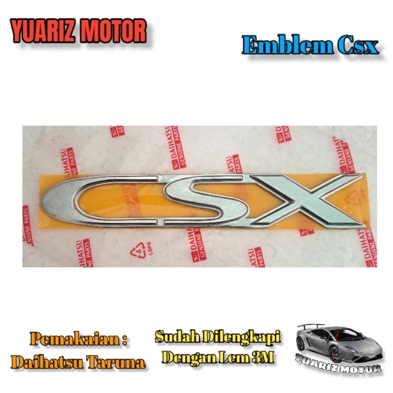 Original CSX EMBLEM CSX DAIHATSU TARUNA WRITING LOGO FULL CHROME ...