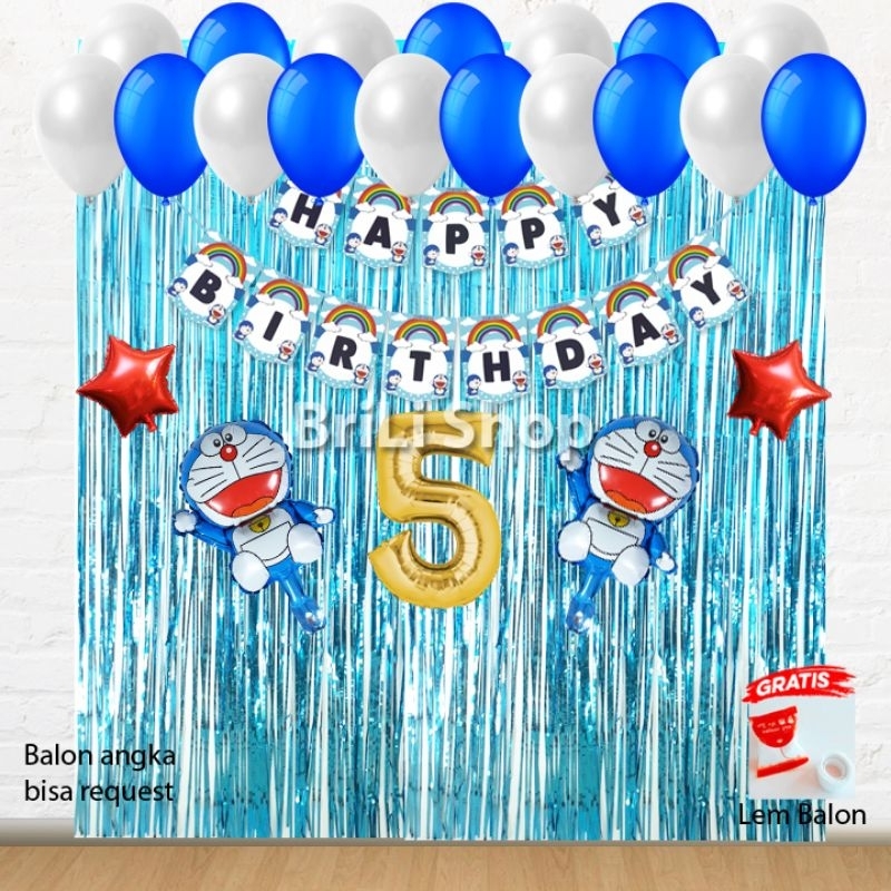 Doraemon Children's Birthday Decoration Set Package | Doremon Theme ...
