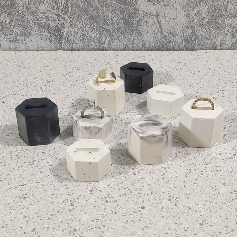 Hexagonal Wedding/Proposal Ring Case | Cement | Concrete | Hexagonal ...