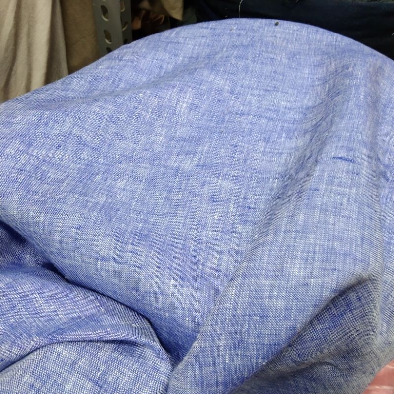 Pure linen material - denim color linen - meter linen (price stated per ...