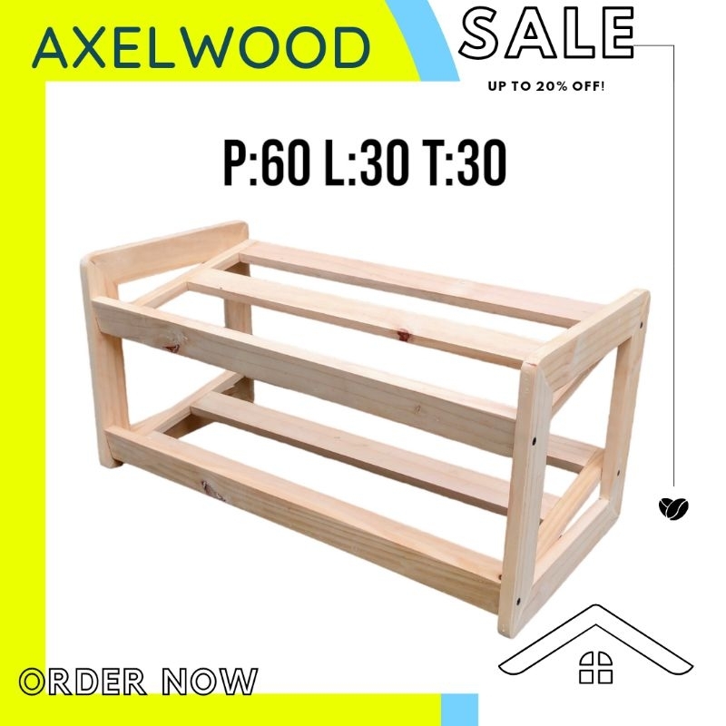 KAYU Wooden Shoe And Sandal Rack/Minimalist Shoe Rack/Aesthetic Shoe ...