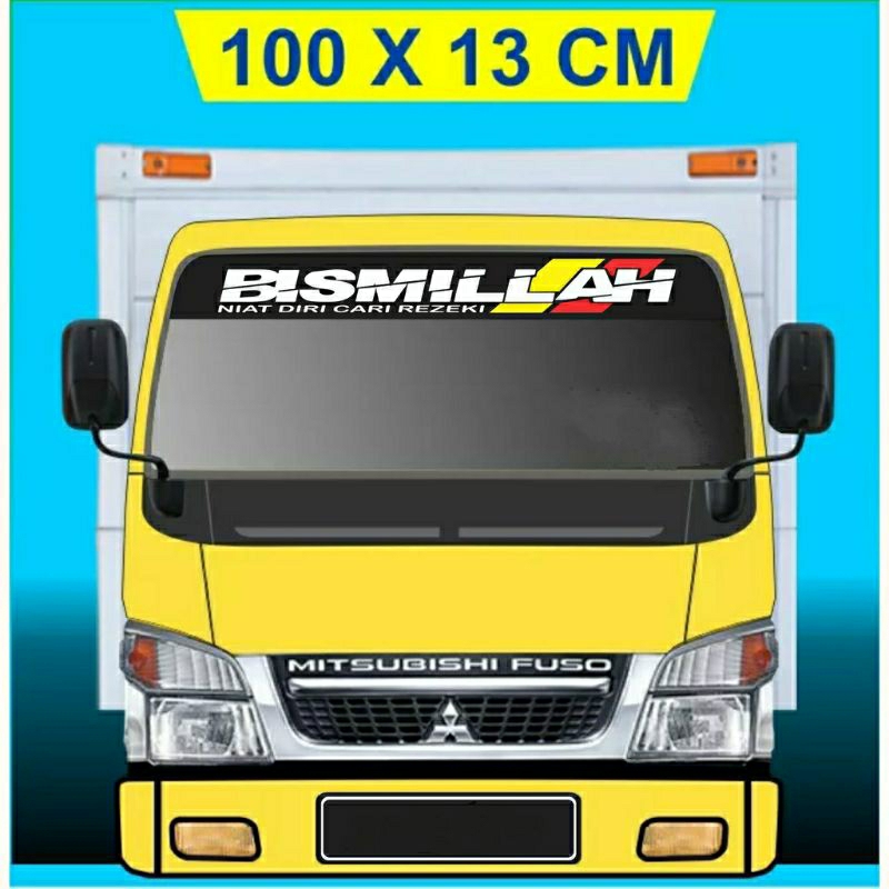 HEBOH Bismillah Sticker Windshield Sticker for Pick Up Truck Grand max ...