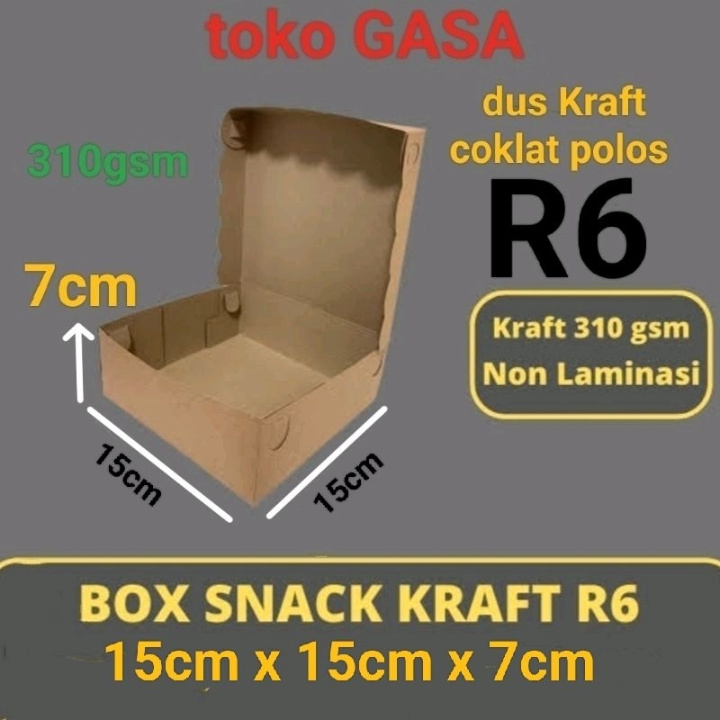 Kraft chocolate box cardboard R6 bread Snack cake size 15x15x7 plain ...