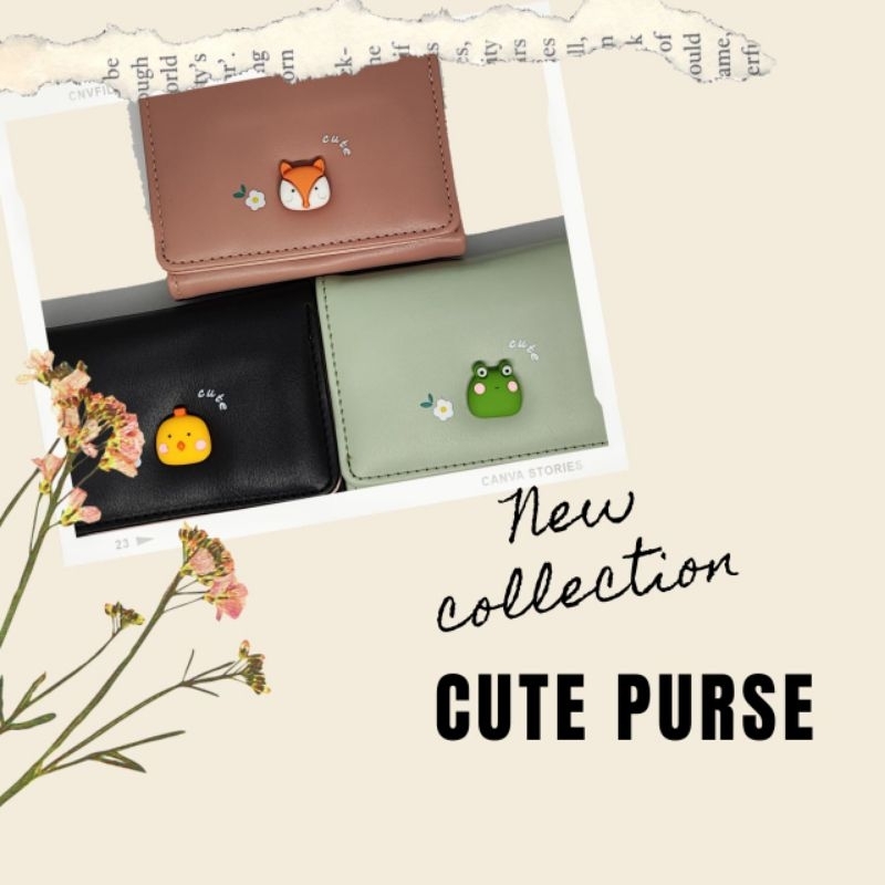 Cute Korean Women's Wallet Practical Folding Wallet Cute Animal Wallet ...