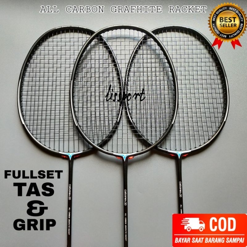Carbonex 20 BADMINTON RACKET ALL CARBON GRAFHITE RACKET | Shopee Malaysia