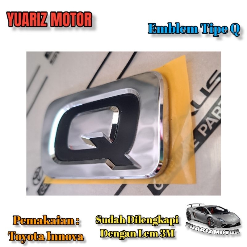 Original TOYOTA INNOVA REBORN Q TYPE WRITING LOGO EMBLEM | Shopee Malaysia