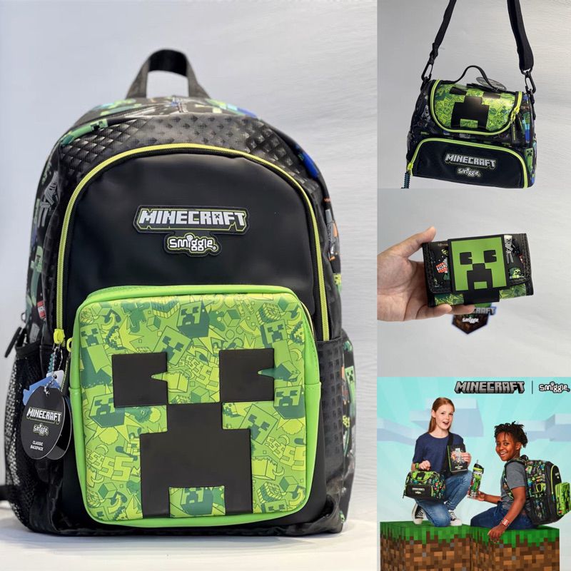 Smiggle Minecraft Mojang Boys Bag Boys Bag Minecraft Bottle Minecraft ...