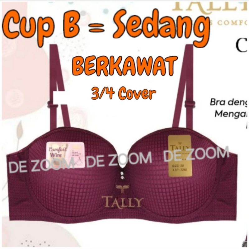 Medium B Cup Bra Tally 7210 Wired with 2 hooks. Square pattern. The ...