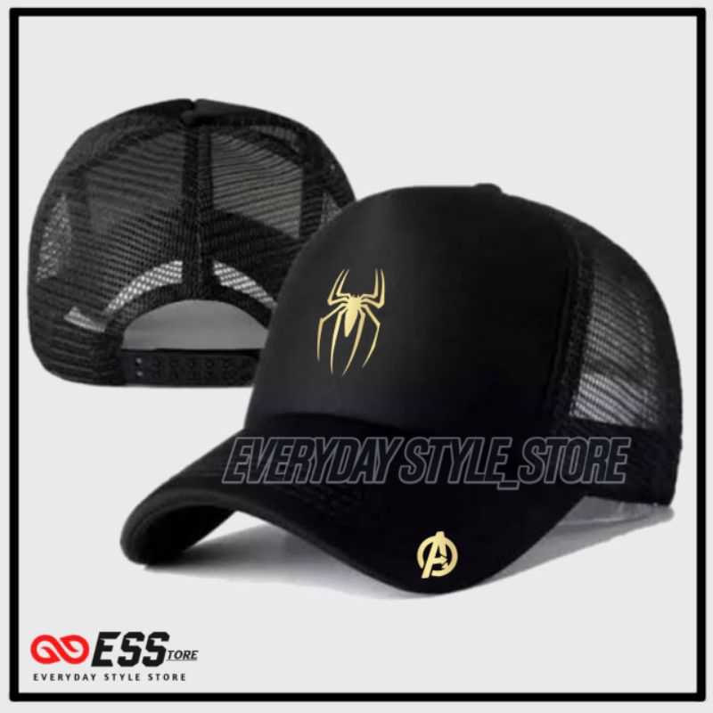 Spiderman Avengers Trucker Hat/Premium Quality Gold Logo Net | Shopee ...