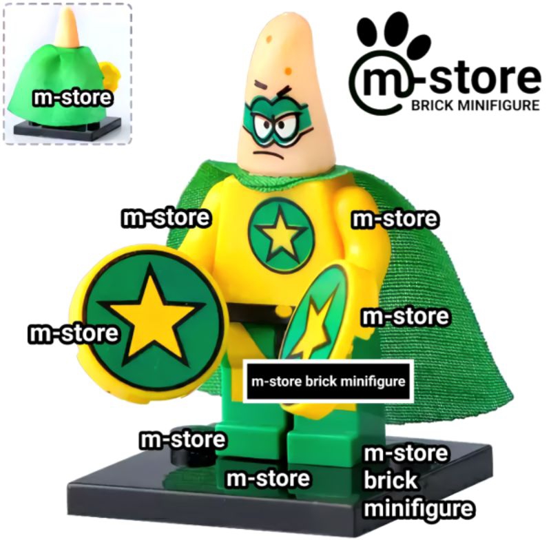 Brick spongebob squarepants patrick star superhero mini toy figure ...