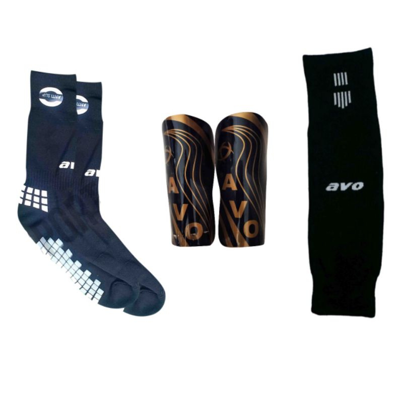 Package Of 3in1 Futsal Socks Anti Slip Skin Calf And AVO Original ...