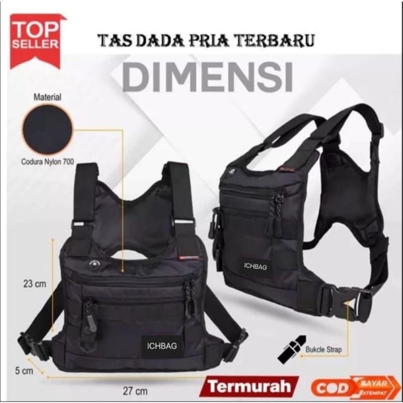Chest Bag Dada Bag (Chest Bag) Biker Rider | Shopee Malaysia