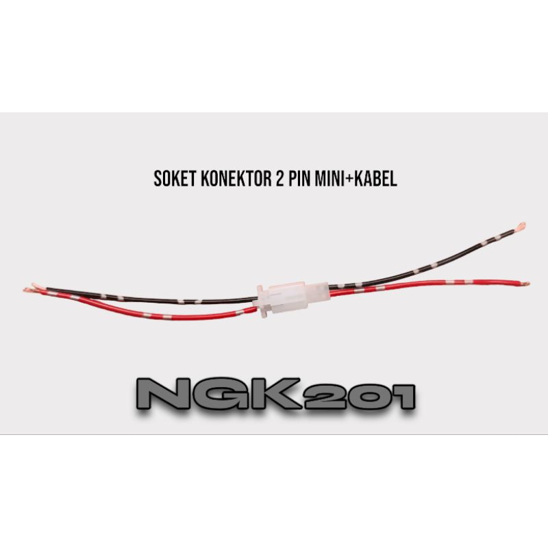 Small 2 pin connector socket + Cable (1set) | Shopee Malaysia