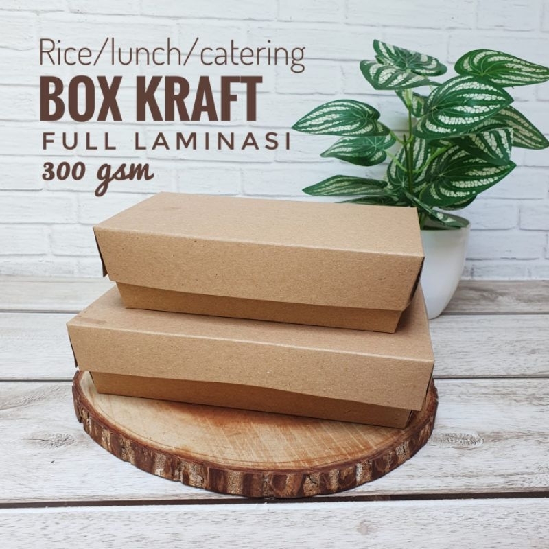 Dus Nasi Kerdus Paper Food Box 300 gsm Paper Catering Takeaway Thick ...