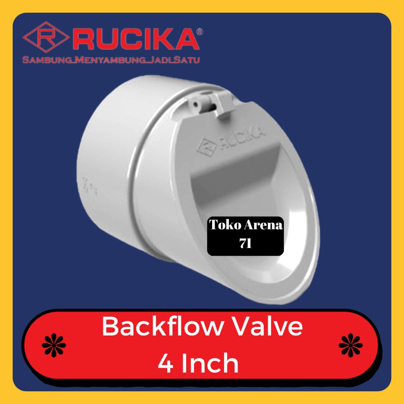 Backflow back flow Valve 4" 4 inch PVC Rucika Rat-proof pipe cover ...