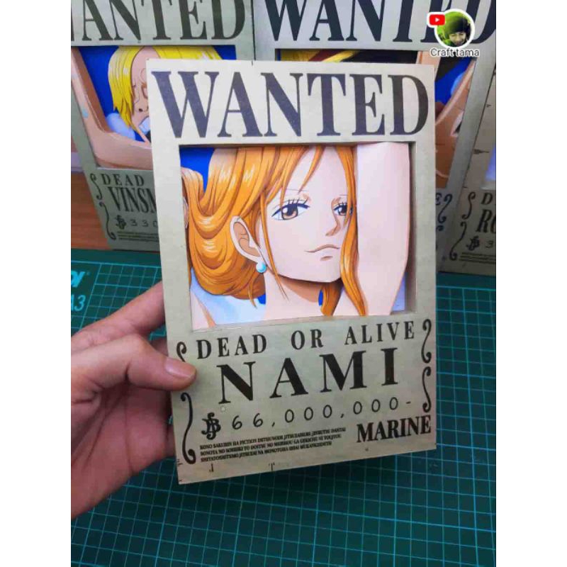 Nami ONE PIECE Poster Bounty Hunter Wanted Papercraft Home Decoration ...