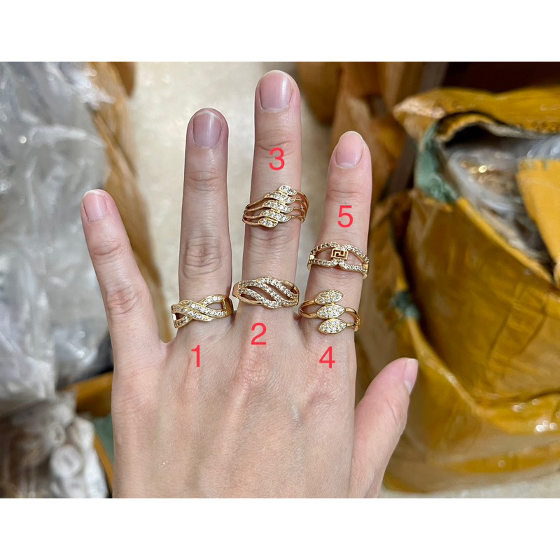 Fifi Fashin Contemporary Fashion Ring Gold Plated Jewelry Model C055 ...